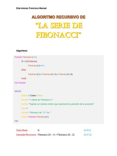 Serie Fibonacci Pdf