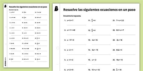 Guía De Trabajo De álgebra Ecuaciones Twinkl Colombia