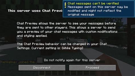 Chat Signing Hider Minecraft Mod