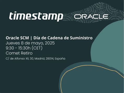 Timestamp Takes Part In The Oracle Supply Chain Management Day