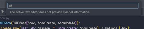 The Active Text Editor Does Not Provide Symbol Information Bug