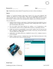 IOT Lab Manual Pdf Arduino Practical No Date Aim Familiarization With Arduino Pi
