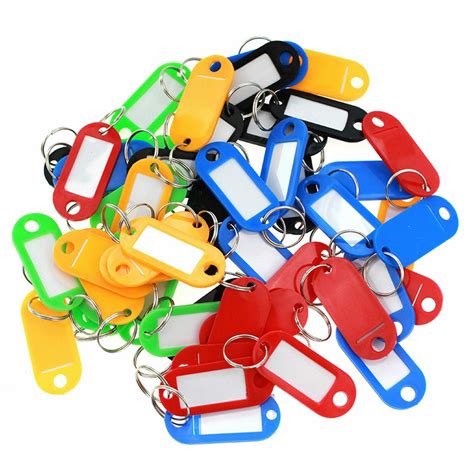 Keyrings For Women Akhtart 50 Pack Key Tags Labels 10 Colors Plastic