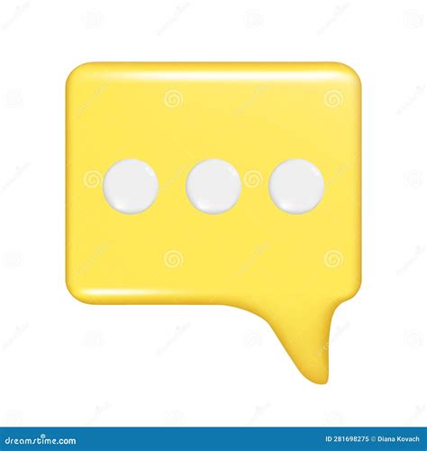 Realistic 3d Speech Bubble Text Message Box Chatting Box With White Dots Decorative 3d