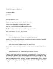 Understanding Microscope Parts And Functions Virtual Microscope Course Hero