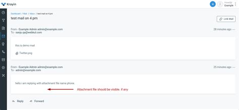 The Attached File Should Be Visible In The Reply Section If Any