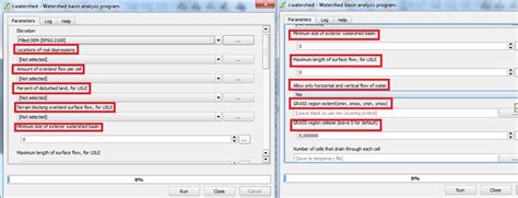 import parameters for r watershed watershed basin analysis program