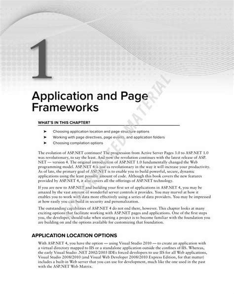 Pdf Application And Page Frameworks Wileyaspnet 4 Is Just As
