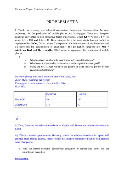 problem set 5 economic integration problem set 5 thanks to proximity