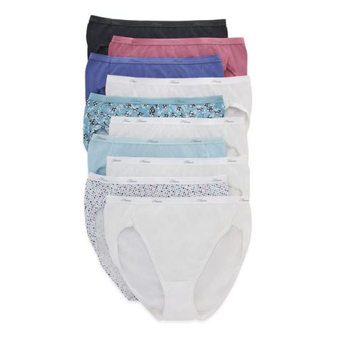 Buy HanesWomen S Hi Cut Cotton Underwear Value Pack Assorted High Waisted Panties Colors