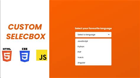 How To Design An Awesome Custom Selectbox With Html Css And Vanilla
