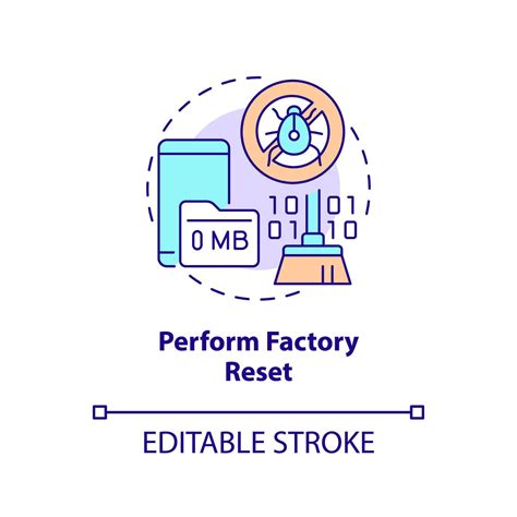 Perform Factory Reset Concept Icon Erase Content Delete Data Remove Hacker Abstract Idea Thin