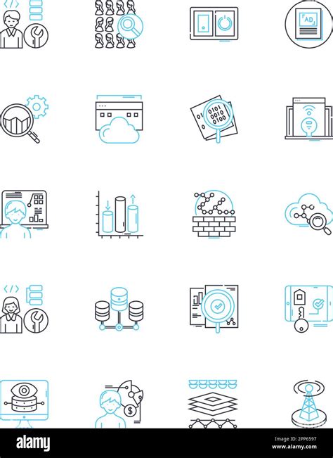 Record Maintenance Linear Icons Set Preservation Archiving Filing