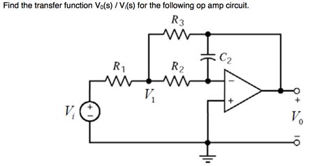 Solved Find The Transfer Function V 0svis For The