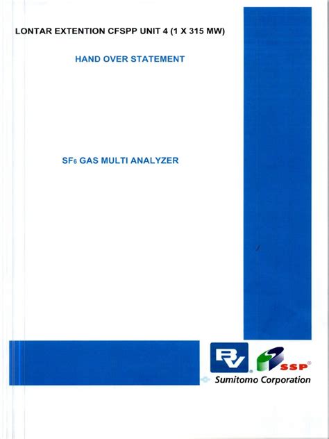 Sf6 Gas Multi Analyzer Pdf