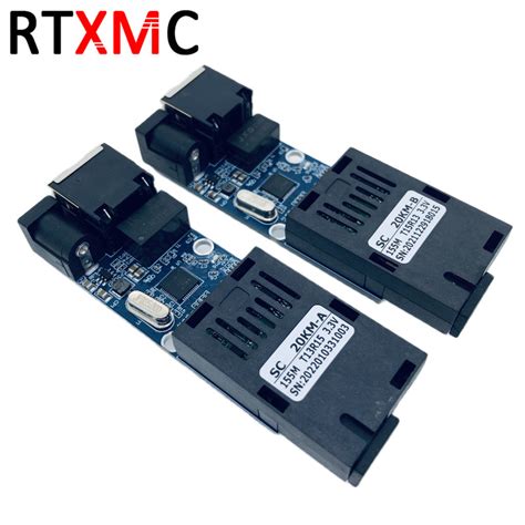 ⊰10pairs Pcba Mini Size 10 100mbps Board 1f1e Ethernet Transceiver 1sc 1rj45 Port Fiber Media Co