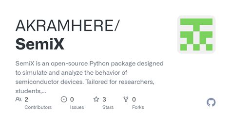 GitHub AKRAMHERE SemiX SemiX Is An Open Source Python Package Designed To Simulate And