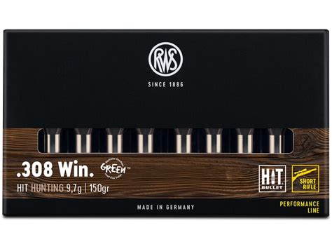 RWS.308 Win. HIT Short Rifle 9,7g/150grs - 20 St.