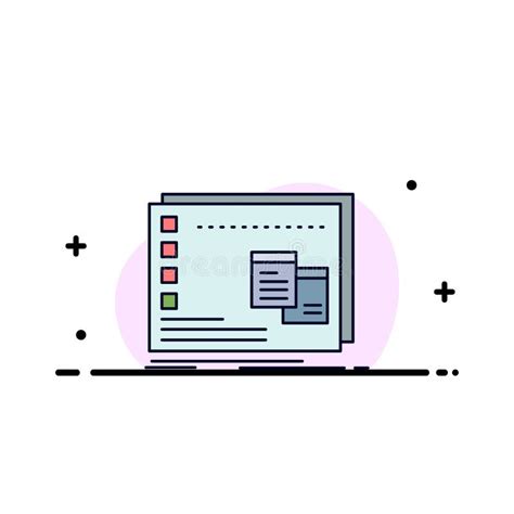 Window Mac Operational Os Program Flat Color Icon Vector Stock