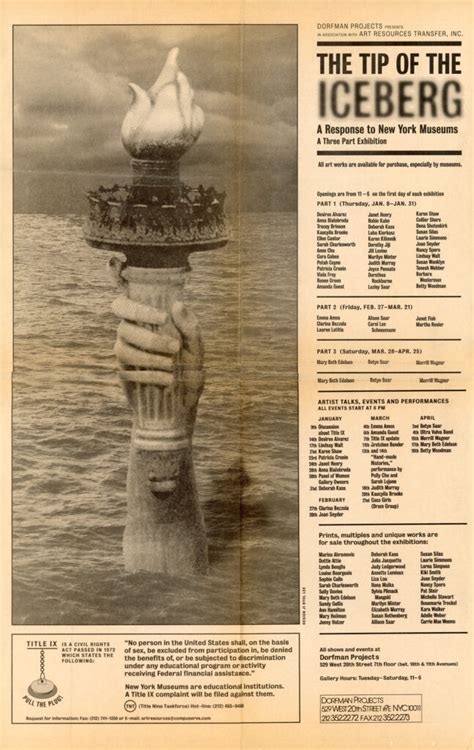 Gallery 98 The Tip Of The Iceberg A Response To New York Museums A