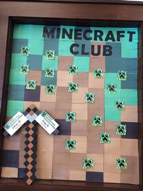 Library Display For Minecraft Club Teacher Classroom Decorations
