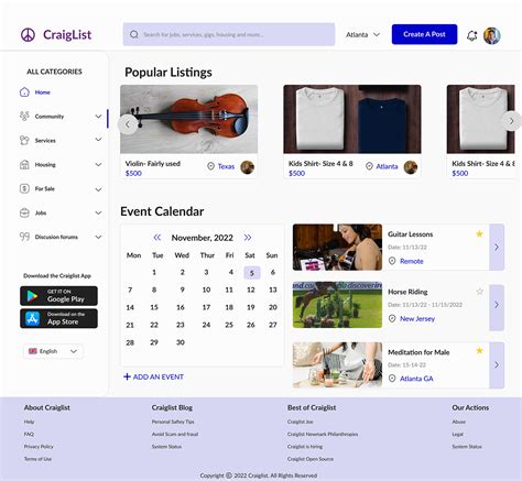 Ui Improvement On Craiglist Website Behance