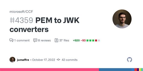 pem to jwk converters by jumaffre · pull request 4359 · microsoft ccf