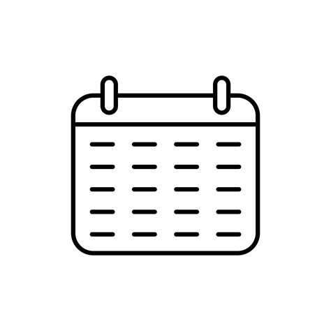 Timetable Icon Outline Icon 21766855 Vector Art At Vecteezy