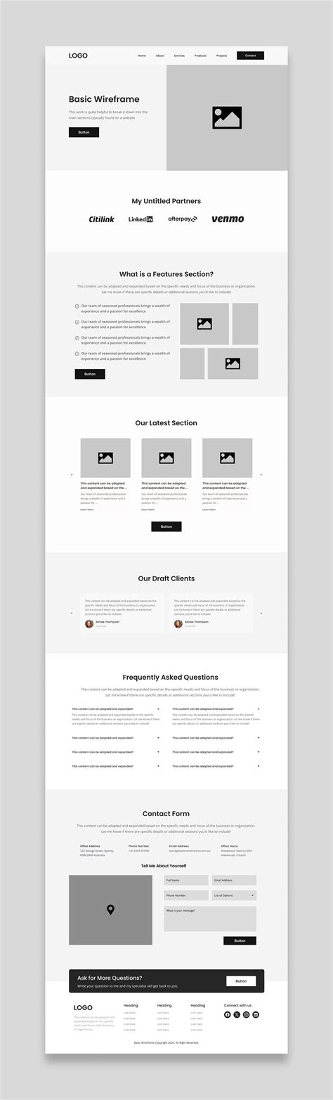 Basic Wireframe Behance