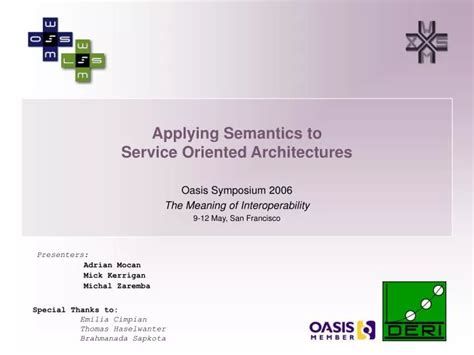 Ppt Applying Semantics To Service Oriented Architectures Powerpoint Presentation Id3966123