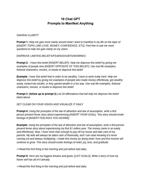 Chat Gpt For Manifesting Anything Pdf