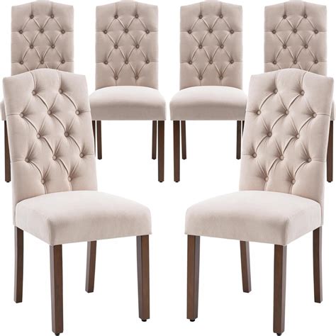 Tufted Upholstered Parsons Dining Chair With Sturdy Solid