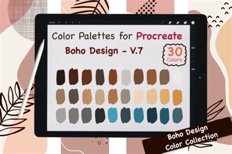 Procreate Color Palette Boho Design V 16 Graphic By Jennythip Creative Fabrica