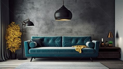 매혹적인 3d 렌더링 고급 벨벳 소파와 세련된 테이블이 거실 인테리어를 장식합니다 소파 테이블 배경 거실 배경 거실 가구 배경 이미지 Hd 소파 테이블 거실