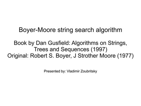 Boyer Moore Algorithm Vladimirpptx