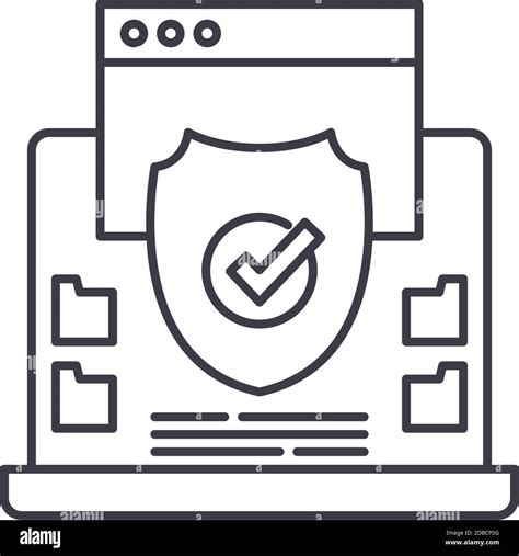 Key Data Image Icon Linear Isolated Illustration Thin Line Vector Web Design Sign Outline