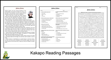 andrew jackson reading comprehension worksheet reading comprehension