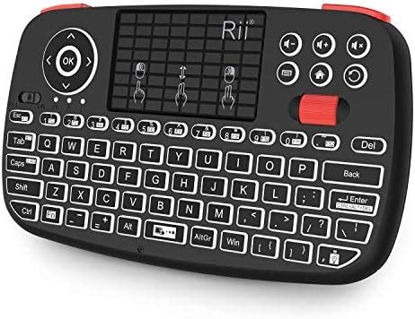Rii I Mini Bluetooth Keyboard With Touchpad Blacklit Portable Wireless Keyboard With G USB