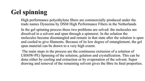 High Performance Polyethylene Fibers Pptx Chemistry Science