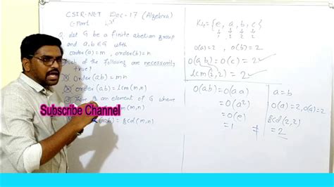 Abstract Algebra Csir Net Solved Question Papers Mathematics Youtube