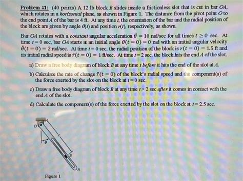 Solved Problem 1 40 Points A 12lb Block B Slides Inside