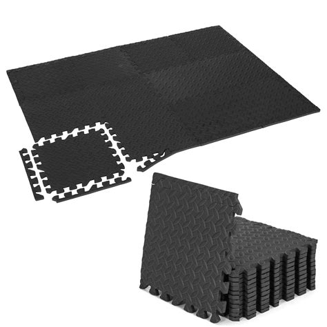 Interlocking Exercise Foam Mats With Border Interlocking Floor Mats For Gym Equipment 12 Pcs