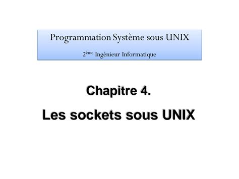 Solution Chapitre4 Les Sockets Sous Linux Studypool