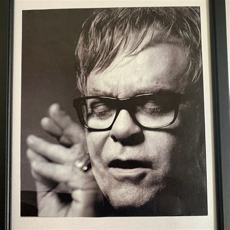Elton John Black And White Print Etsy