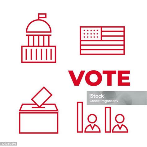 거버넌스 아이콘 선거 투표 및 선거 선형 아이콘입니다 정부 정치 Referendum에 대한 스톡 벡터 아트 및 기타 이미지 Referendum 개념 결정 Istock
