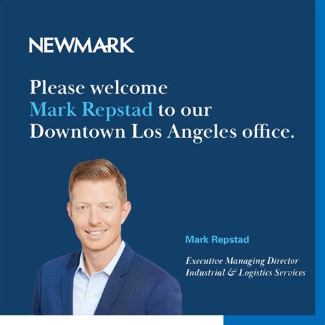 We Are Thrilled To Welcome Mark Repstad Executive Managing Director To Our Downtown Los