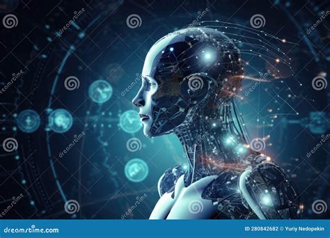 Artificial Intelligence and Machine Learning. Generative AI Stock Photo - Image of systems ...