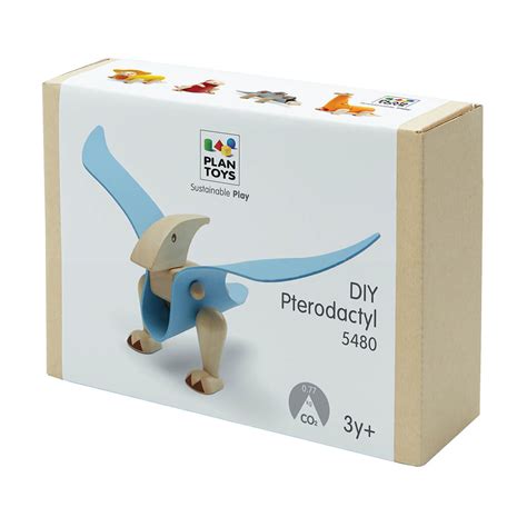 Plantoys Diy Pterodactyl Wooden Toy Steam Rocket Fun Educational