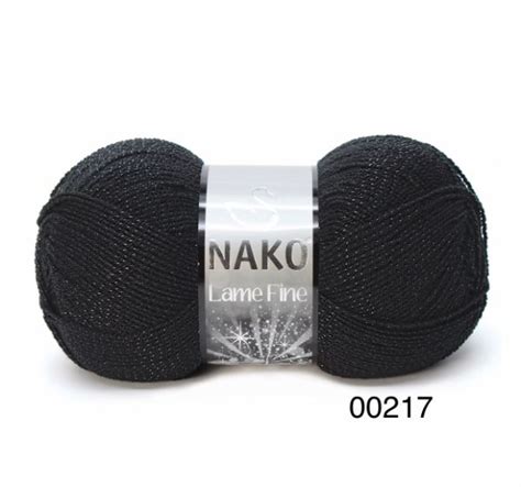 NAKO Lame Fine 00217-BLACK - Sydney Yarn