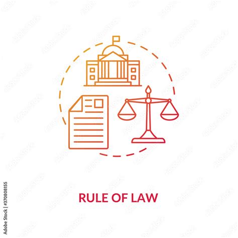 Rule Of Law Concept Icon Principle Of Law Idea Thin Line Illustration